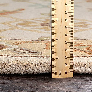 Mark&Day Area Rugs, 10x14 Vauxhall Traditional Khaki Area Rug Beige Cream Carpet for Living Room, Bedroom or Kitchen (10' x 14')