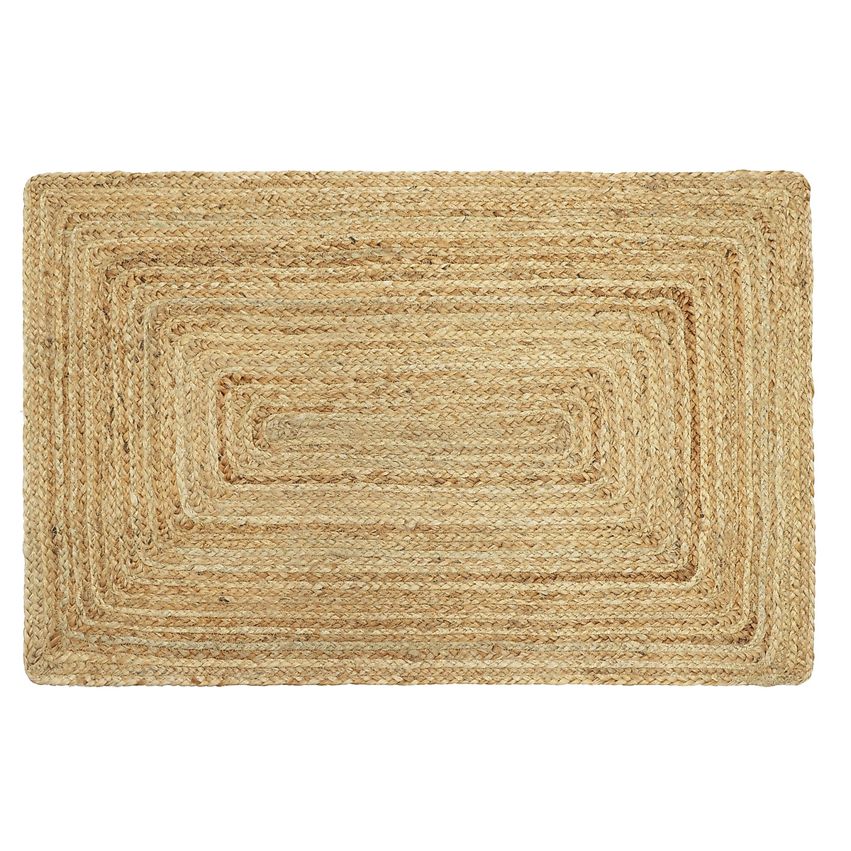 COTTON CRAFT Braided Jute Area Rug - 100% Jute Handspun Chunky Textured Neutral Reversible Rug - Throw Rug - Accent Rug Carpet - Rustic Farmhouse Entryway Living Room Bedroom Décor - 22 x 34 - Natural