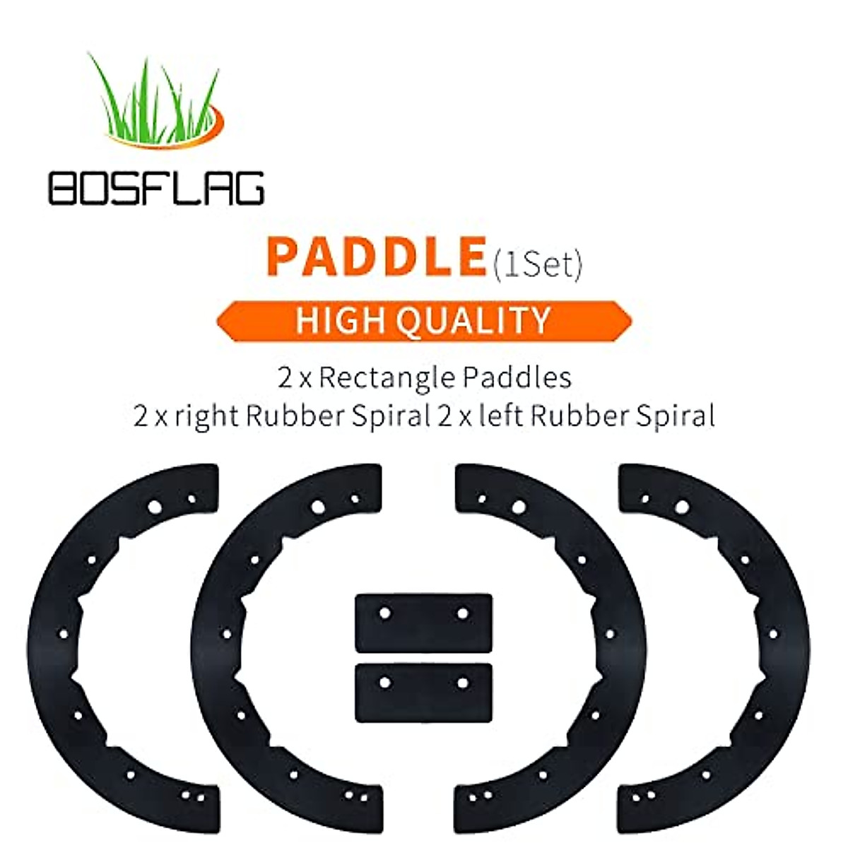BOSFLAG 753-0613 Paddle Set Replaces MTD 753-0613, 753 0613, 731-0780, 731-0780A, 731-0781A, 731-0782 for White Outdoor SB140, SB300, SB350, SB400, Cub Cadet 321, 321R, 421R, 521E, 521R Snow Throwers