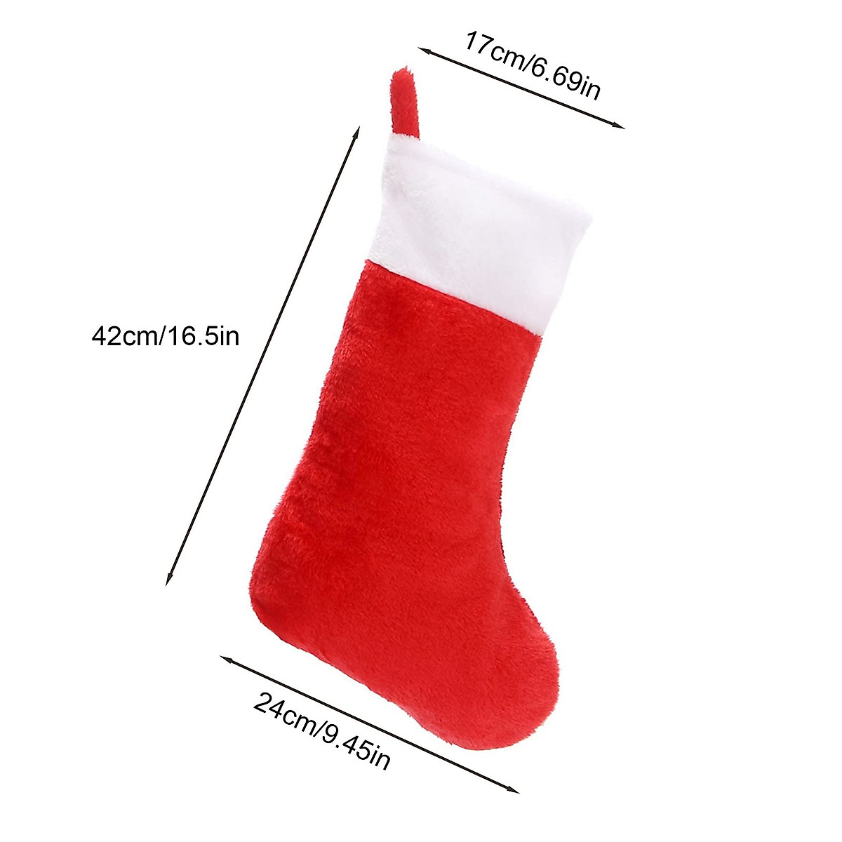 Christmas Stockings Personalized Red and White Hanging Ornament 18" Large Felt Art Decor for Tree Fireplace Hanging Xmas Home Family Holiday Party Gifts DIY Season Car Season