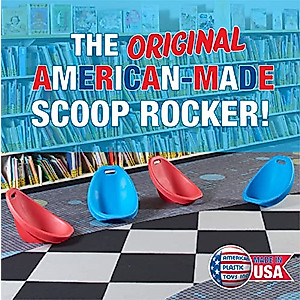 American Plastic Toys Little Kids’ Scoop Rockers (6-Pack, Blue & Red), Stackable, Lightweight, & Portable, Reading, Gaming, TV, Outdoor & Indoor, 50lb Max