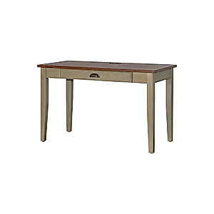 Martin Furniture Farmhouse Wood, Writing Table, Office Desk, Sage Green