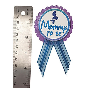 Daddy to Be & Mommy Pin Mermaid Baby Shower Pin to wear at Baby Shower, Purple & Turquoise Pin, It's a Girl, Baby Sprinkle
