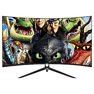Gaming Curved Display,IPS Screen Display with HDMI,32-inch 1080P Full HD Monitor 75Hz,Wide Viewing Angle 178˚Suitable for Laptops, PC, MacBook Pro, Xbox, PS4