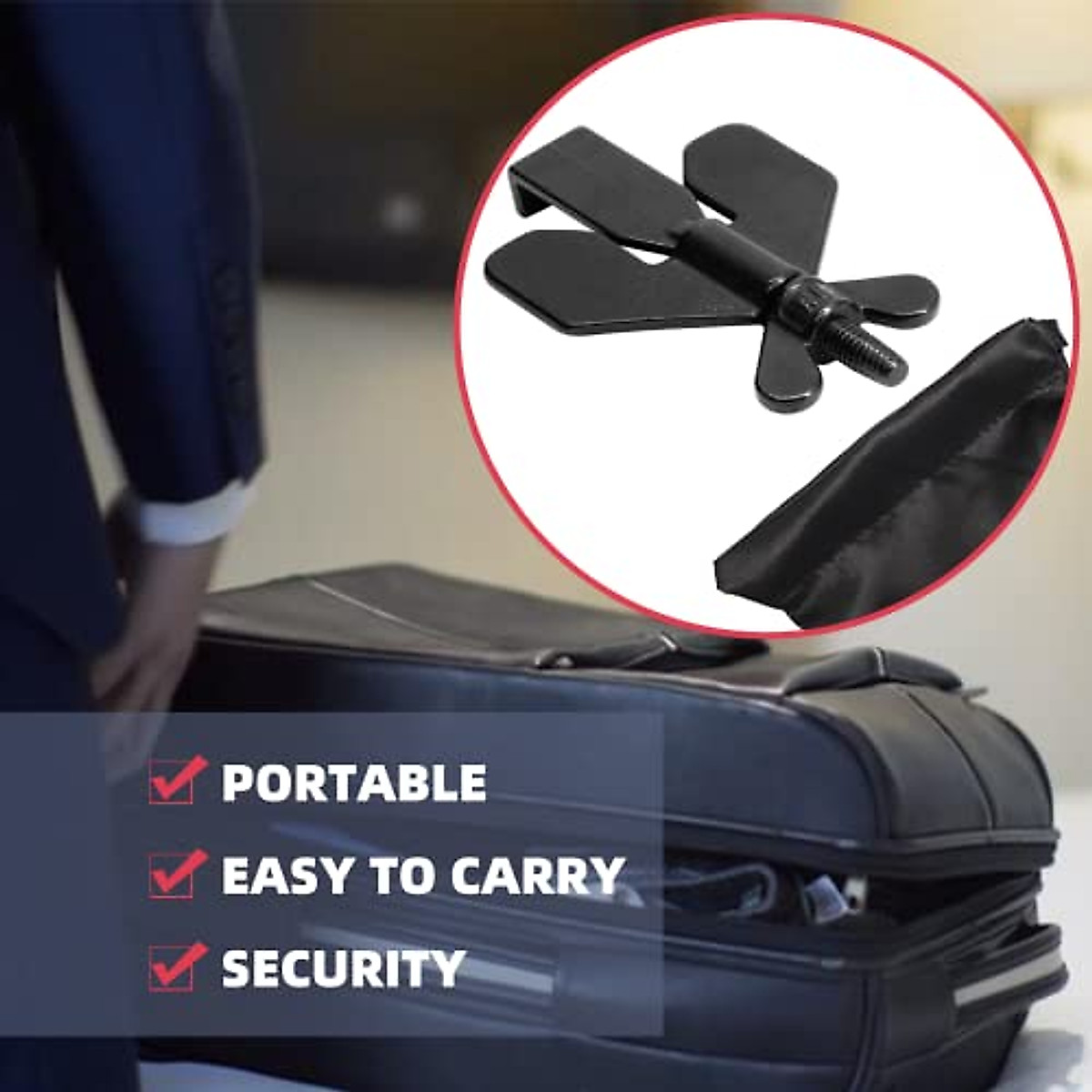 1PCS Portable Door Lock,Door Lock,Home Security Door Locker Travel Lockdown Locks for Additional Safety and Privacy Protion,Door Lock Security Devices,for Home Hotel School Apartment