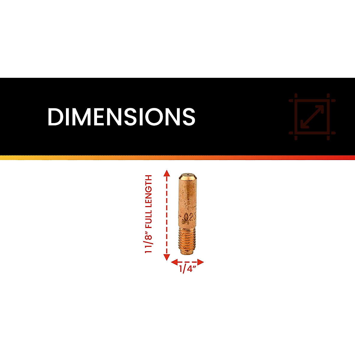 Hot Max 23022 .025-Inch Welder Contact Tips, Hobart Style, 250A, 5-Pack