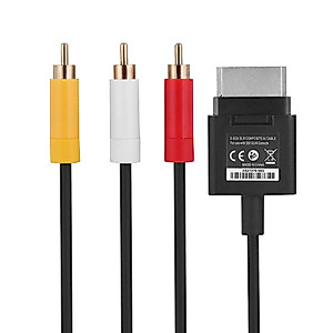 1.8M Component AV Cable Audio Video Cord Optical Cable for XBOX360 Game Slim Replacement Quality ABS TV Cord Compatible for Microsoft 360 Console