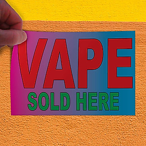 Decal Stickers Multiple Sizes Vape Sold Here Red Green Industrial Vinyl Safety Sign Label Business 36x24Inches