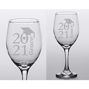 Graduation Stem ONE Wine Glass 2021 Mastered It College High School Grad Student Custom Gift Him Her Keepsake Party Favors Graduates Best Friend