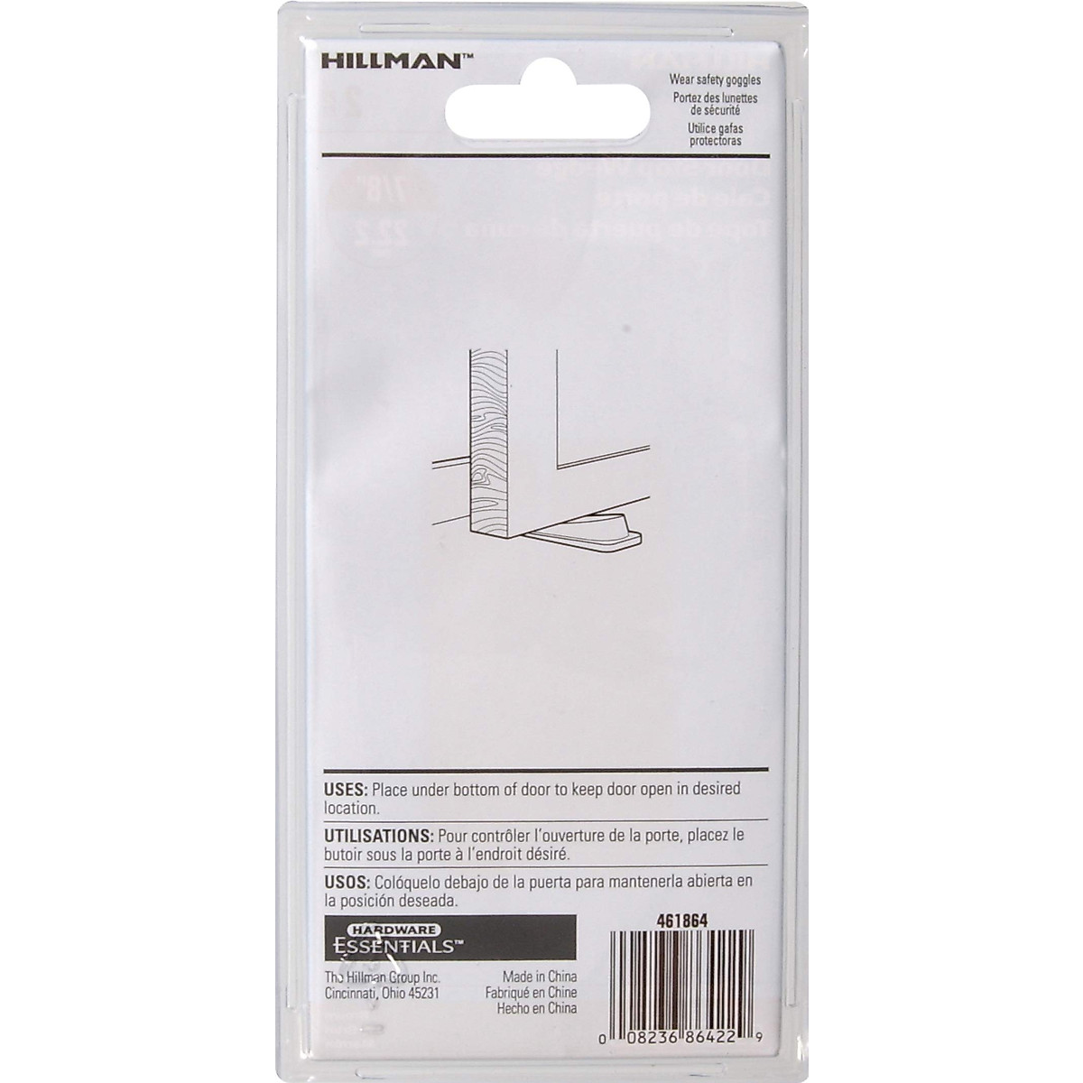 Hardware Essentials 851338 Floor Door Stops Wedges Brown 3" - 2 Pack