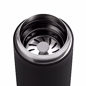 Fellow 8 oz Carter Move Travel Mug - Vacuum-Insulated Stainless Steel Travel Coffee Mug - Coffee Tumbler with Ceramic Interior and Splash Guard - Matte Black