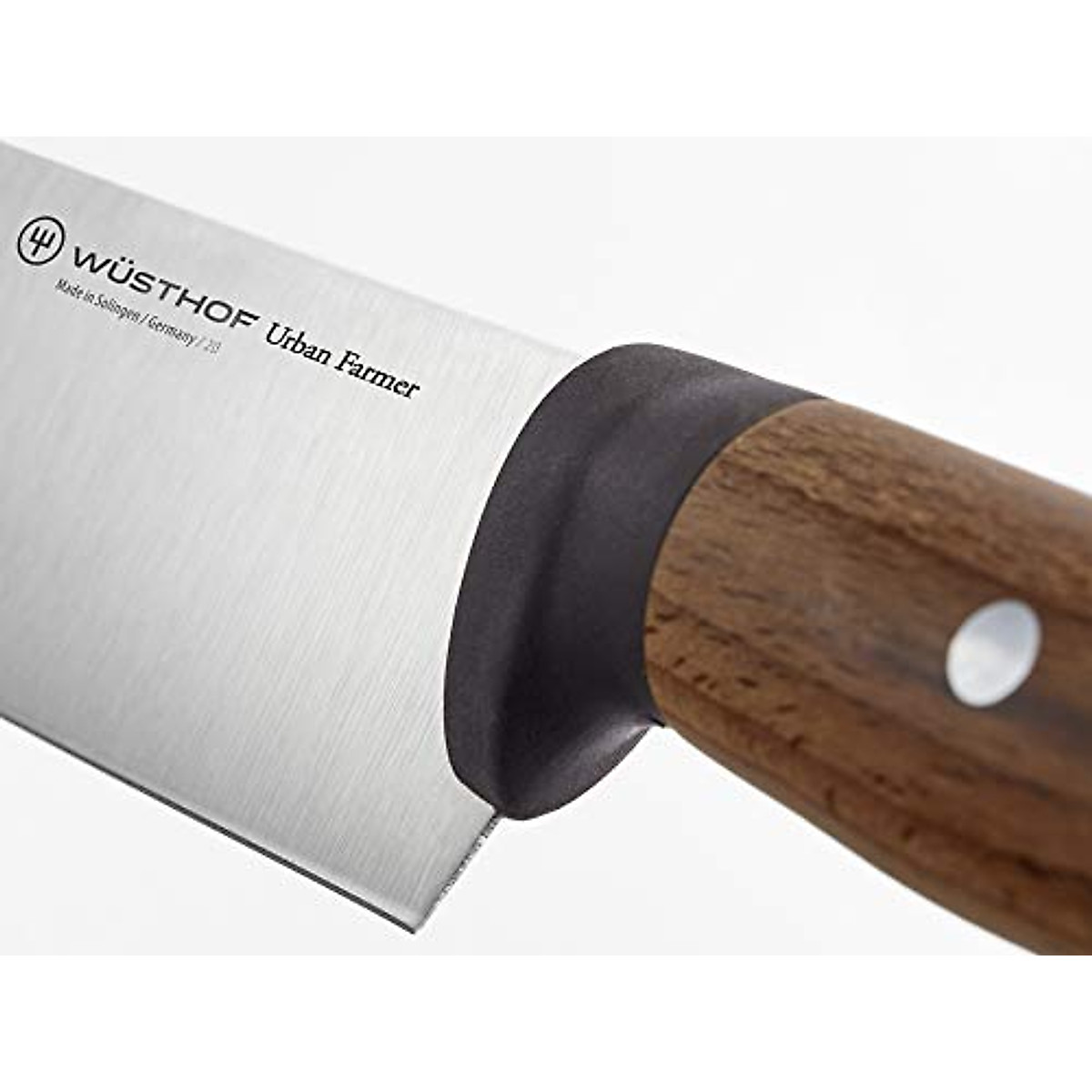 Wüsthof Urban Farmer 7" Hollow Edge Santoku Knife, Brown