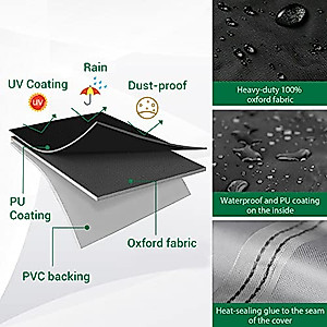ESSORT Patio Furniture Covers, Extra Large Outdoor Furniture Set Covers 124"x63"x29" Waterproof, Rain Snow Dust Wind-Proof, Anti-UV, Fits for 10-12 Seats