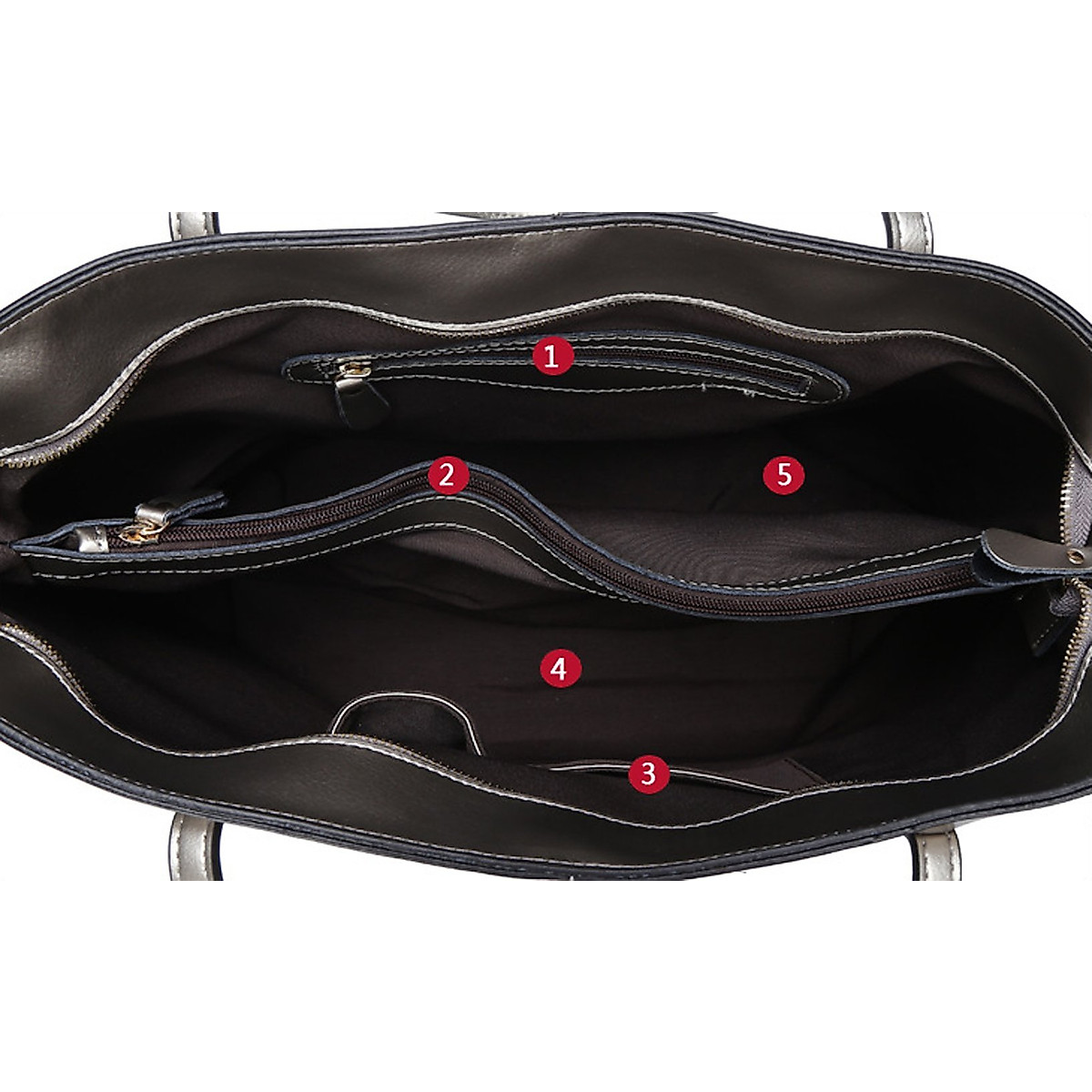 Covelin Women's Handbag Genuine Leather Tote Shoulder Bags Soft Hot Blue