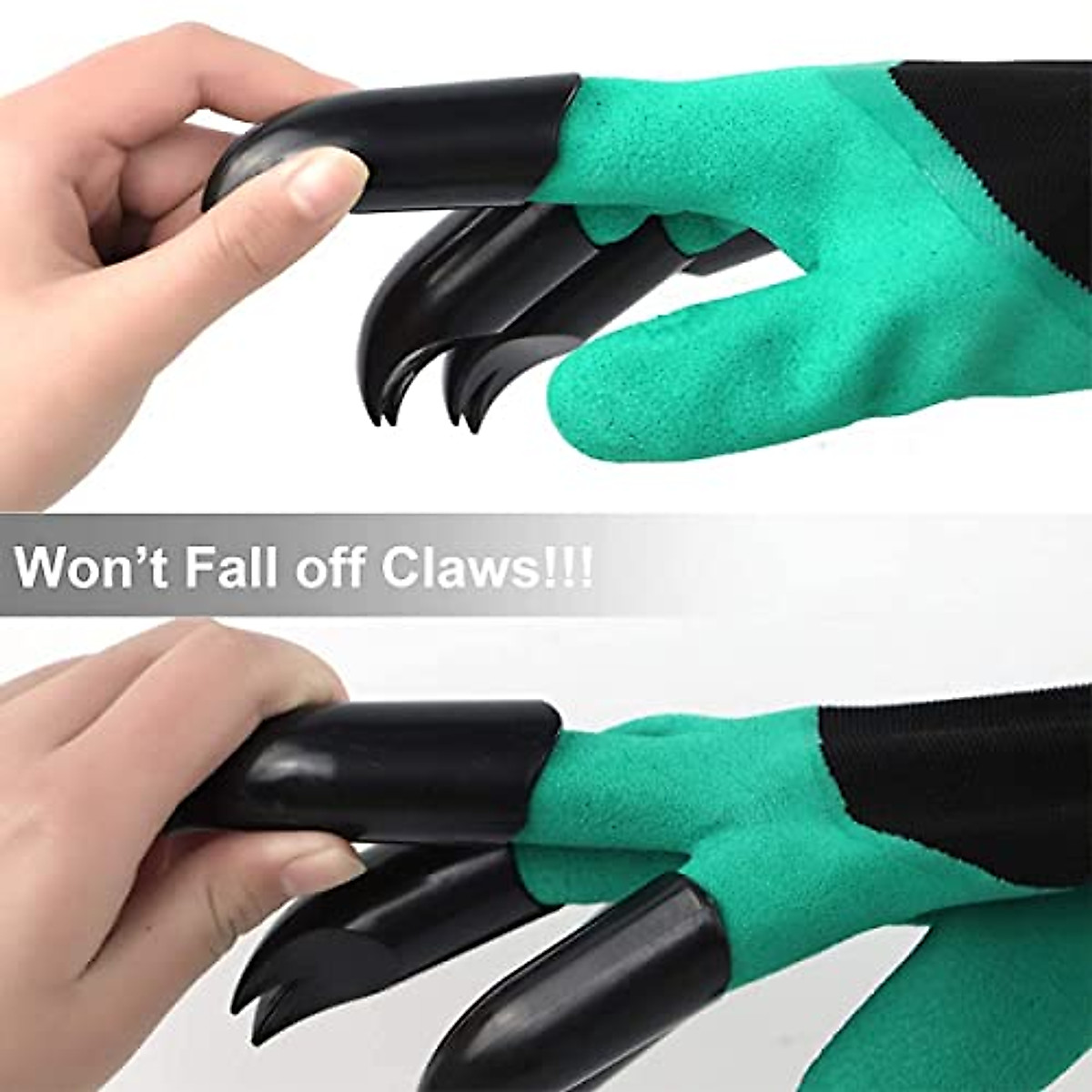 Famoy Claw Gardening Gloves for Planting, Garden Glove Claws Best Gift for Women (Green and Purple)