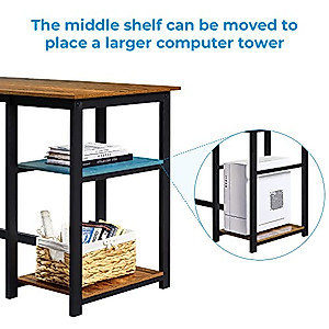 GreenForest Folding Desk No Assembly Required with Small Computer Desk 40 inch Home Office Work