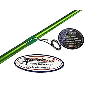 Collapsible 2 Piece Carrot Stix Spinning Wild Wild Green PRO Greenwater Inshore Fishing Rod (7'6" Medium)