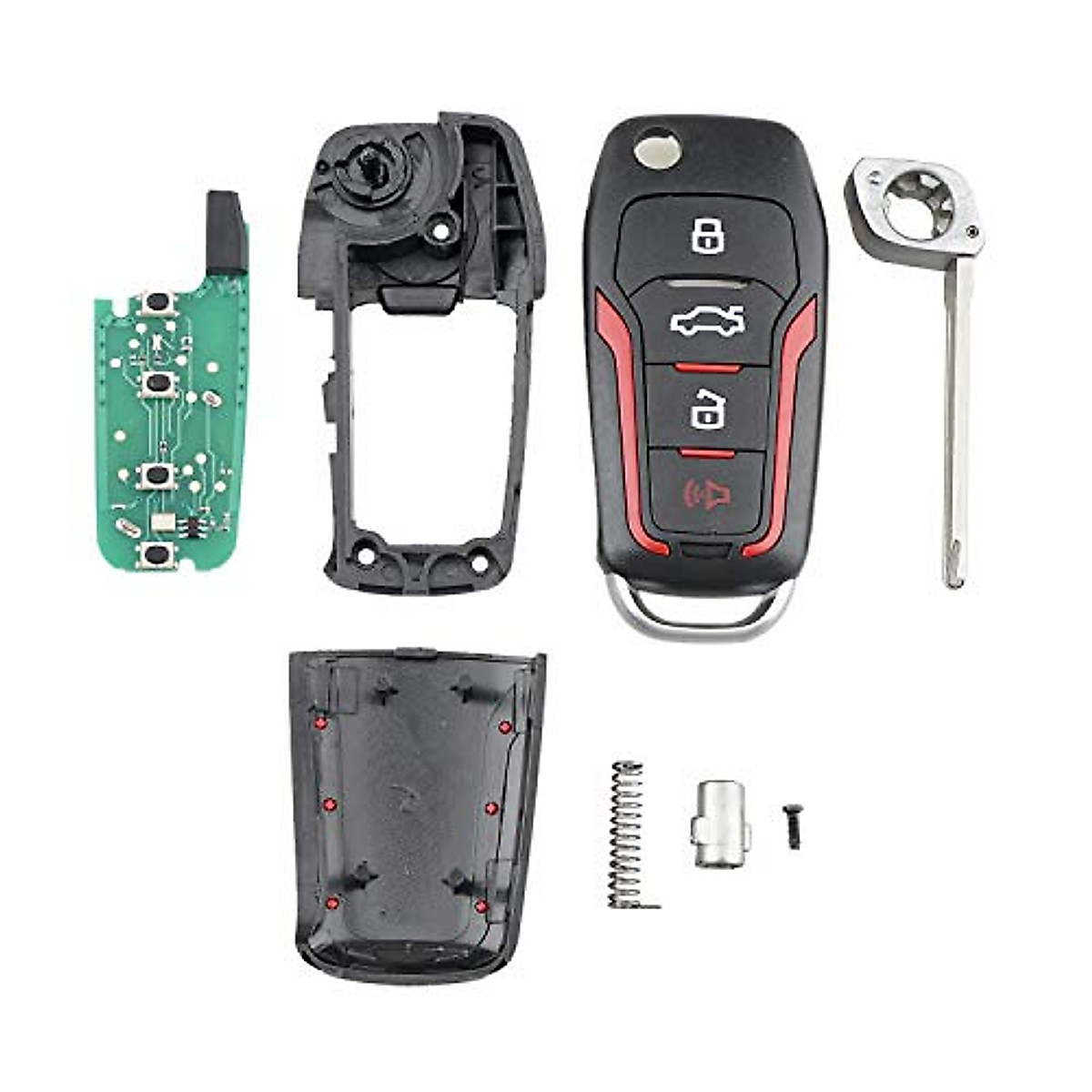 Replacement Upgraded Flip Remote Car Key Fob 315MHz 4D63 Chip for Ford Lincoln Mercury CWTWB1U331