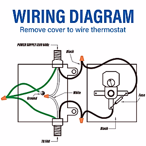 iPower 14 Inch Shutter Exhaust Fan Aluminum High Speed 1600RPM, 2000 CFM, Silver, with Adjustable Programmable Thermostat