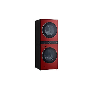 LG WKEX200HRA WashTower Washer and Dryer with TurboWash (Candy Apple Red)