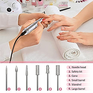 Niceble Nail Drill with 35,000 RPM&LED Nail Lamp, Nail Drills for Acrylic Nail Professional with 11 Nail Drill Bits, Rechargeable Portable Electric Nail File for Home Salon Manicure Pedicure
