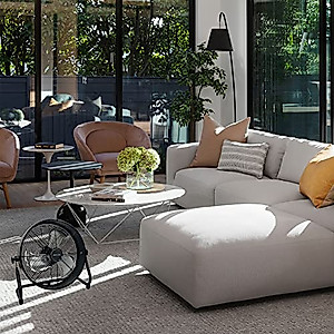 MOCIFI 12 Inch High Velocity Rechargeable Floor Fan with Metal Blade 12-Speed Portable Powered Operated Fan for Home, Travel, Commercial, Residential, Outdoor Indoor Use, Black