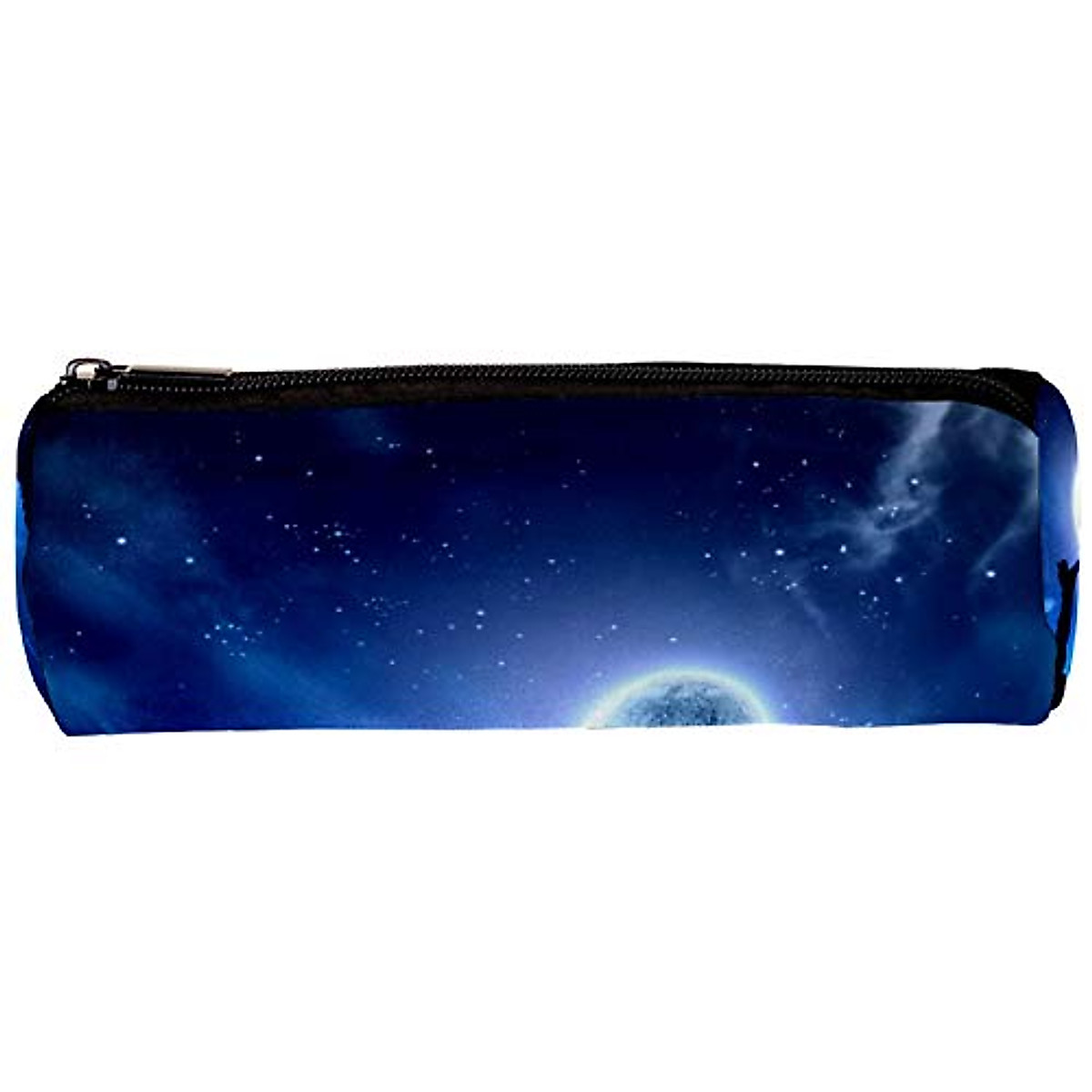 Cat Catching Moon Pencil Bag Pen Case Stationary Case Pencil Pouch Desk Organizer Makeup Cosmetic Bag for School Office