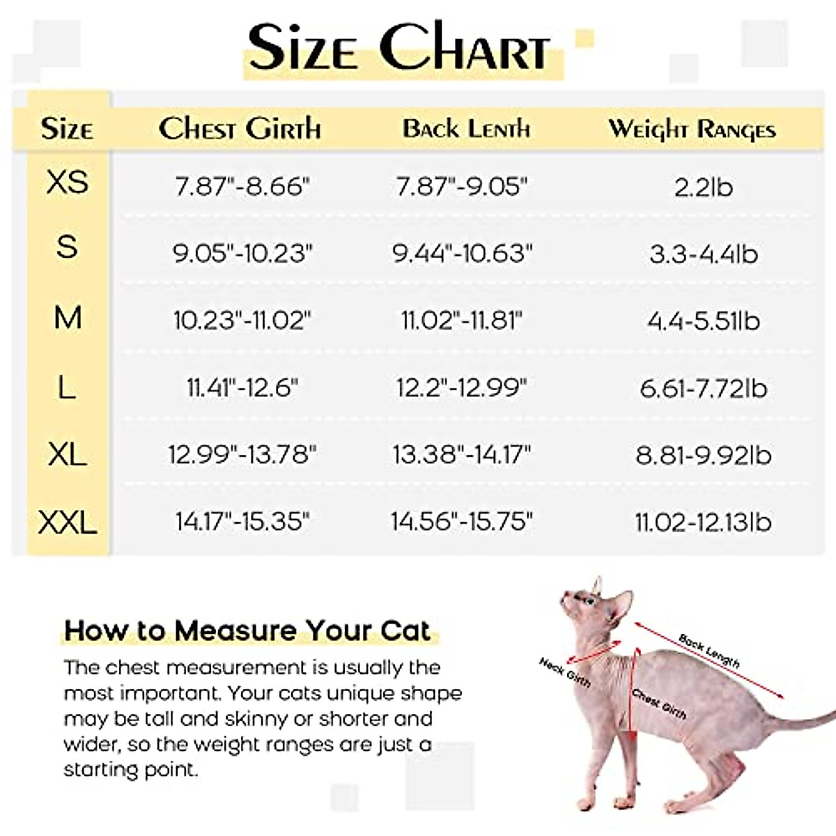 Bonaweite Sphynx Hairless Cats Clothes, Cotton Cute Heart Pattern Sweater T-Shirts with High Collar, Soft Breathable Puff Sleeves Kitten Cat Wear Shirt Apparel for Cornish Rex, Devon Rex, Peterbald