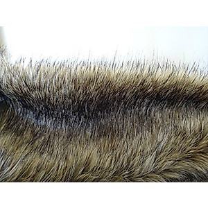 Luxurious Wolf Faux Fur Throw Blanket Fake Wolf/Coyote Fur Thorw Blanket 79"x90" Queen Size Fake Fur Throw Blanket Bedspread Brown