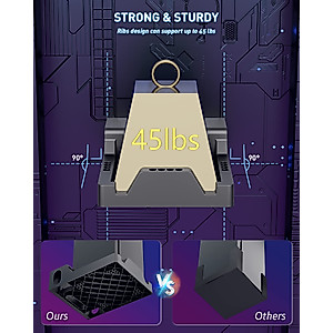 Wall Mount with RGB Cooling Fan for Xbox Series X - includes 4 Controller Holders and 2 Headphone Stands