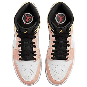 nike Air Jordan 1 Mid SE Flight Club DX4332 800 Magic Ember/Sundial White Black Mens Shoes - Size 12