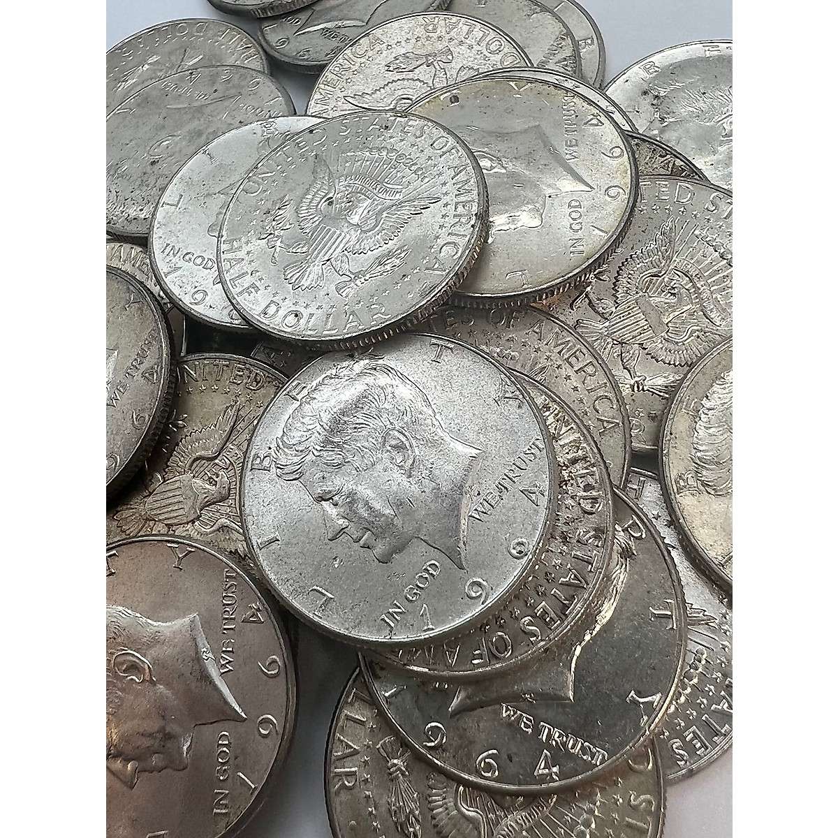 1964 P 1964 John F. Kennedy 90% Silver JFK (First Year) Half Dollar Seller AU-BU