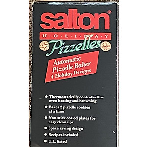 Holiday Pizzelle Maker With 4 Christmas Designs