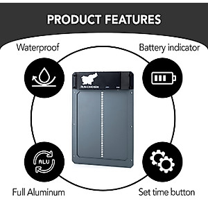 RUN-CHICKEN Door (Gray) Automatic Chicken Coop Door, Programmable with App, Battery Operated, Evening and Morning Delay, Aluminum Door, Electric Chicken Run Door, Model T50