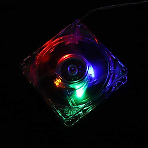 TOPINCN Hamster Cooling Fan Colorful Small Pet Summer Cooling Fan Acrylic Guinea Pig Cage Cooling Fan for Small Pet to Keep Summer Cool