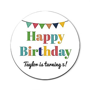 Personalized Birthday Stickers for Boys or Girls, Happy Birthday Gift Sticker, Celebration Stickers, F2:33