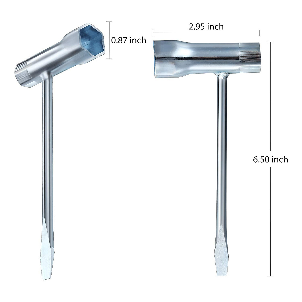 3 Pack Chainsaw Wrench Scrench Tool Replacement, 13 by 19 mm Chainsaw Wrench Scrench T Wrench Spanner Tool Remover for Saws Chains Nuts Combination Screwdriver and Wrench Mix Multi Tool