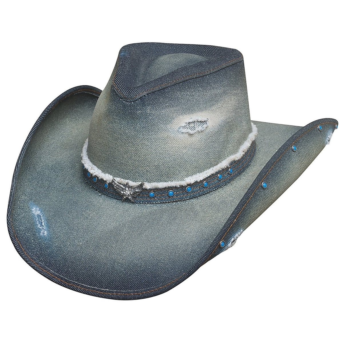 Bullhide HATS SASSY COWGIRL COLLECTION Silver WINGS 2828 (MEDIUM)