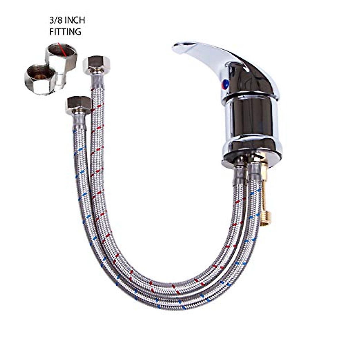 Faucet, Spray Hose and Vacuum Breaker Kit for New or Replacement Repair Shampoo Bowl Parts and Fixtures- TLC-1161-1164SH