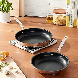 Cuisinart Chef's Classic Stainless Nonstick 2-Piece 9-Inch and 11-Inch Skillet Set - Black And Silver