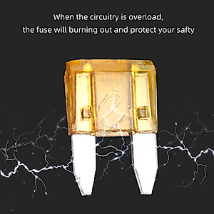 HUIQIAODS 2 Pack Mini Blade Fuse Holder 18 Gauge Waterproof Pigtail Inline Fuse Holder with 5A ATM Fuses