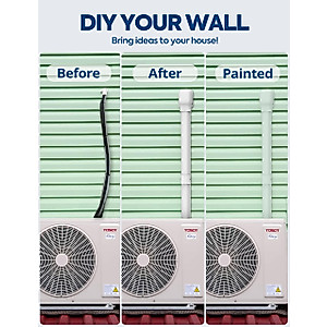 Nouscan 3" Entry Wall Cover, Upgrade PP Heat-Resistant, Paintable Decorative Entry Cover Line Set Kit Parts Accessories, for Mini Split Air Conditioners, AC, HAVC and Heat Pumps