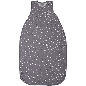 Woolino Merino Wool Ultimate Baby Sleep Sack - 4 Season - Two-Way Zipper Adjustable Baby Sleeping Bag - Universal Size Sleep Sack for Baby (2-24 Months) - Star Gray