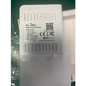 GL.iNet GL-AR750 (Creta) Travel AC VPN Router, 300Mbps(2.4GHz)+433Mbps(5GHz) Wi-Fi, 128MB RAM, MicroSD Storage Support, Repeater Bridge, OpenWrt/LEDE pre-Installed, Power Adapter and Cables Included