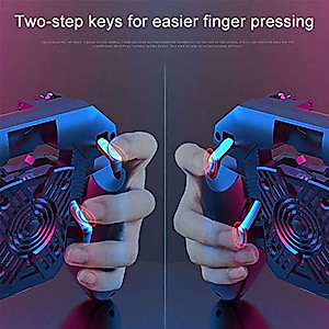 Sweden JYXDKD New PUBG Gamepad Grip With Portable Charger Cooling Fan for PUBG Mobile Controller Six Finger L1R1 Game Trigger Joystick