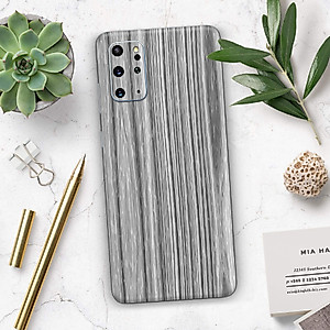 DesignSkinz Textured Gray Dyed Surface Protective Vinyl Decal Wrap Skin Cover Compatible with The Samsung Galaxy S20 (Screen Trim & Back Glass Skin)