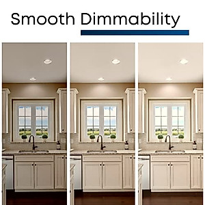 Feit Electric 5-6 inch Adjustable Scoop Recessed LED Downlight, 3000K Bright White, Dimmable, 75W Equivalent, 45 Year Life, 850 Lumen, High CRI, LEDR56SCP/930CA/SP