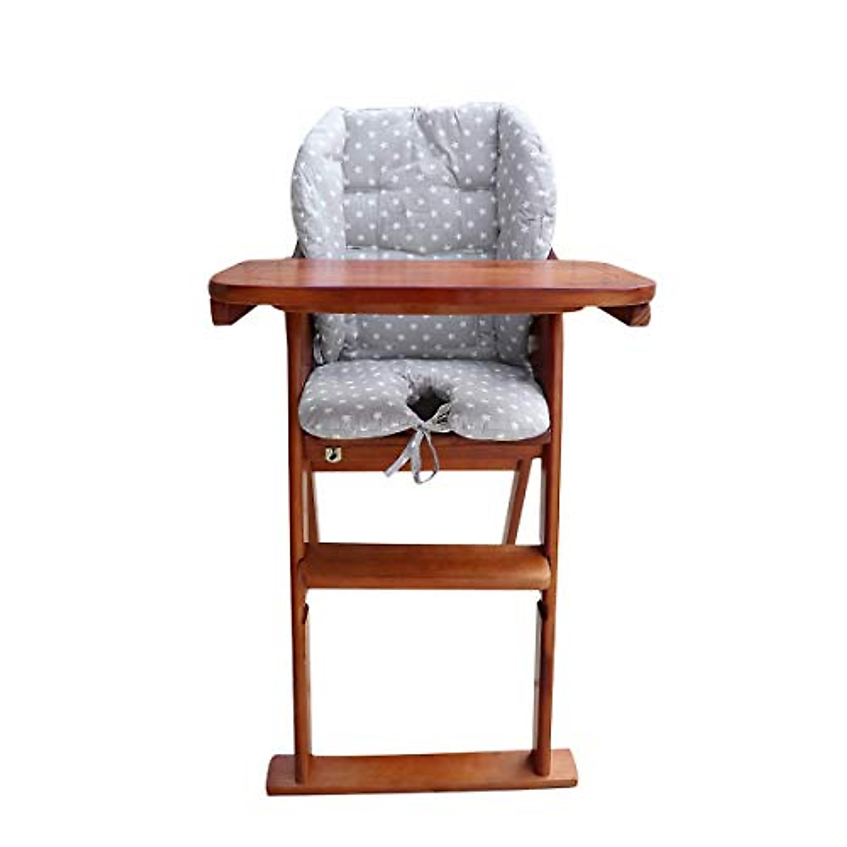 Twoworld High Chair Cushion, Large Thickening Baby High Chair Seat Cushion Liner Mat Pad Cover Breathable Suitable for All Kinds of Baby Dining Chairs (Fashion Gray Star)