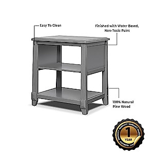 Sorelle Furniture Berkley Baby Dresser – Dresser for Nursery, Kids Bedroom Furniture, Dresser Drawers, Nightstand for Child’s Room with Drawers, Nursery Furniture for Infant-Weathered Gray