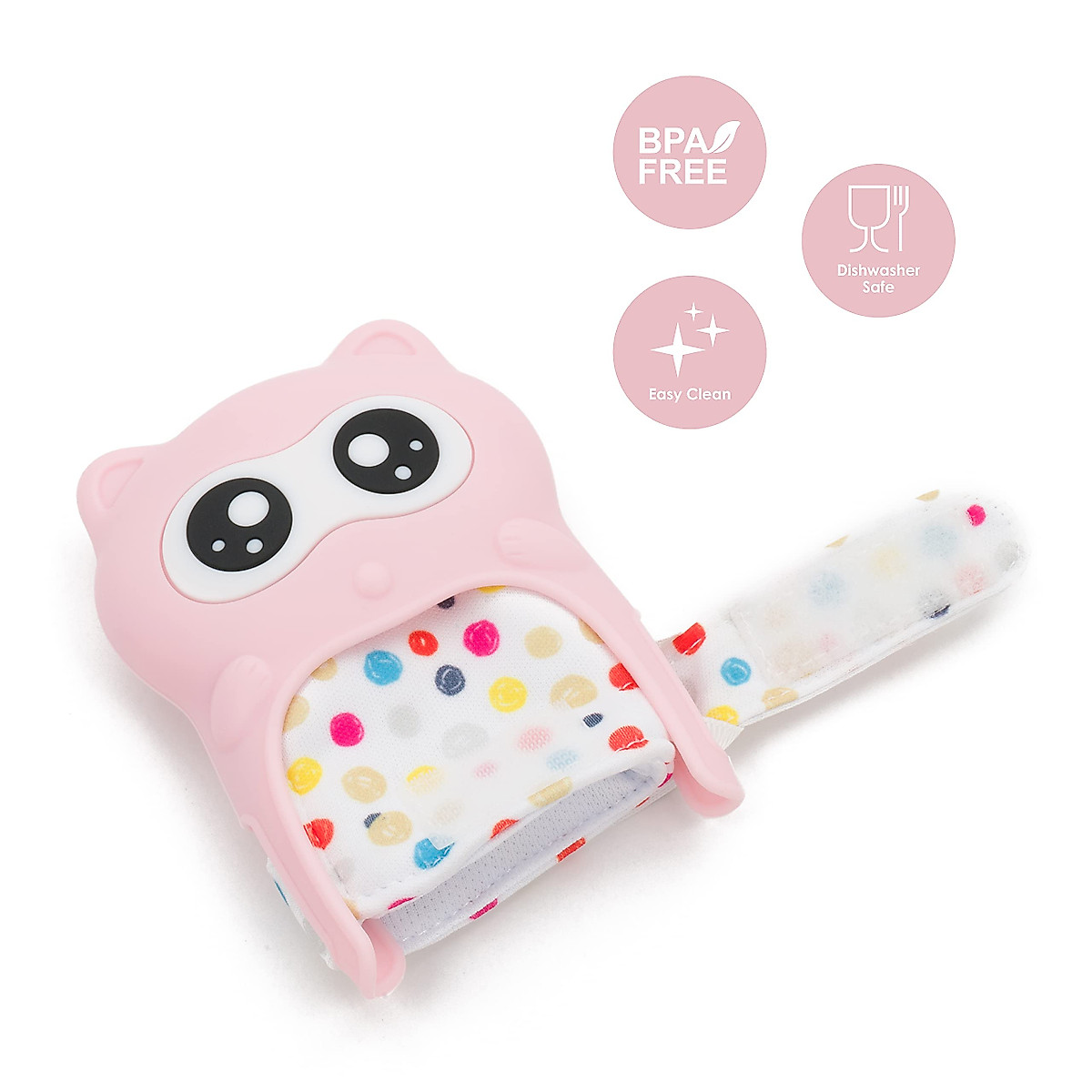 Teething Mittens for Babies Baby Teething Paw 0-6 Months Easy-to-Clean Self Soothing Pain Relief Made of Soft Silicone Baby Essentials for Baby Teething Relief by Mazi